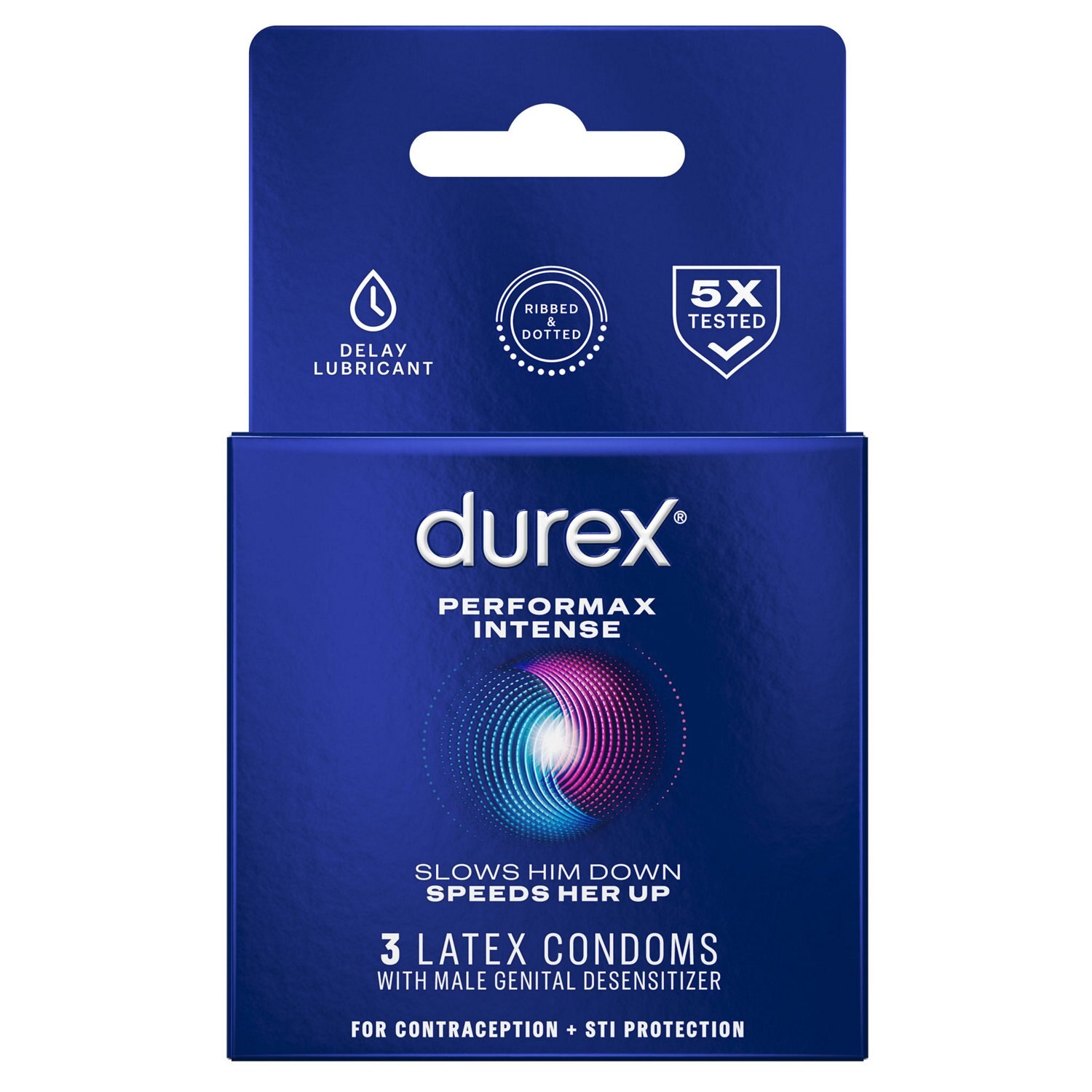 Durex Performax Intense Lubricated Ribbed Dotted Premium Condoms