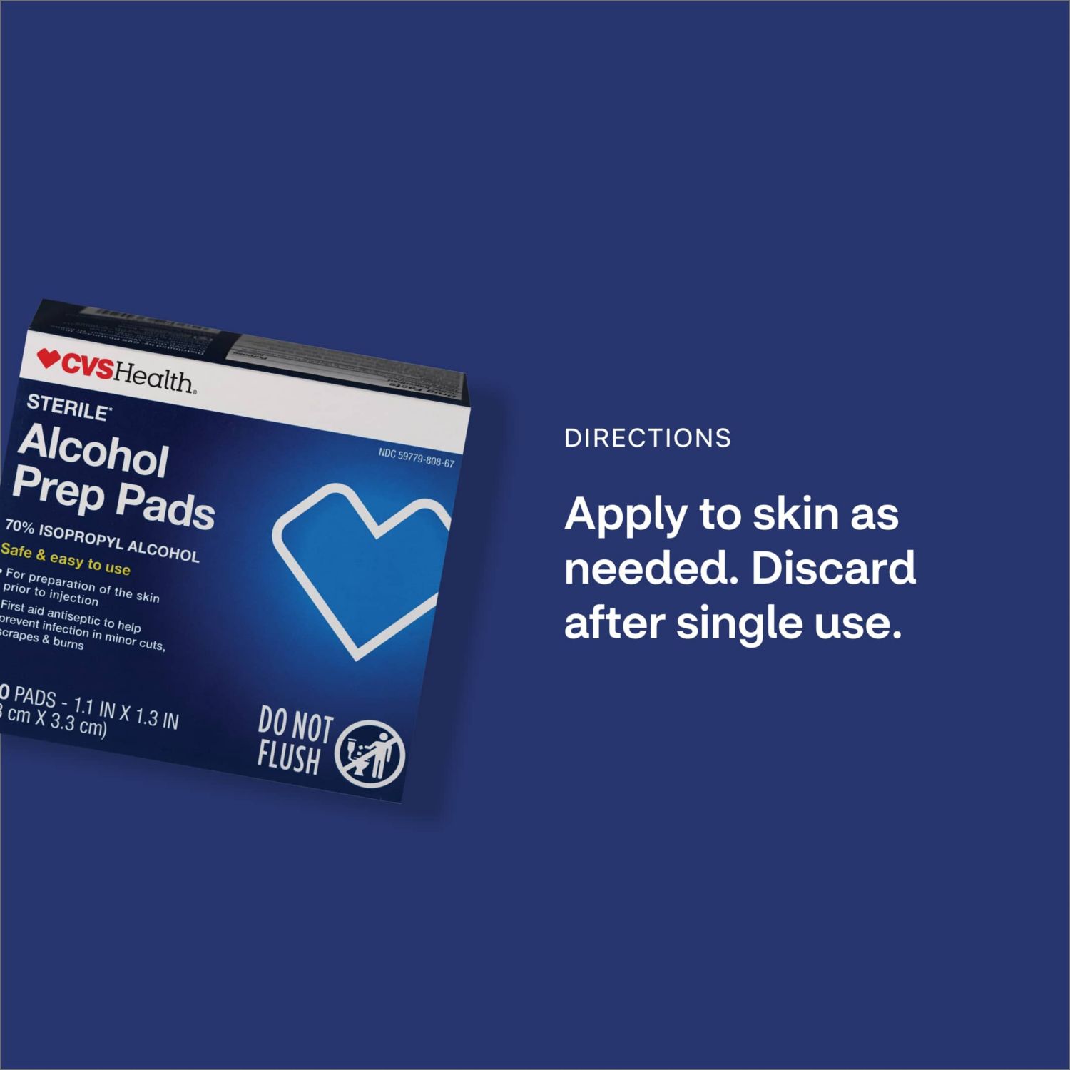 CVS Health 70 Isopropyl Alcohol Prep Pads 120 Count CVS Pharmacy