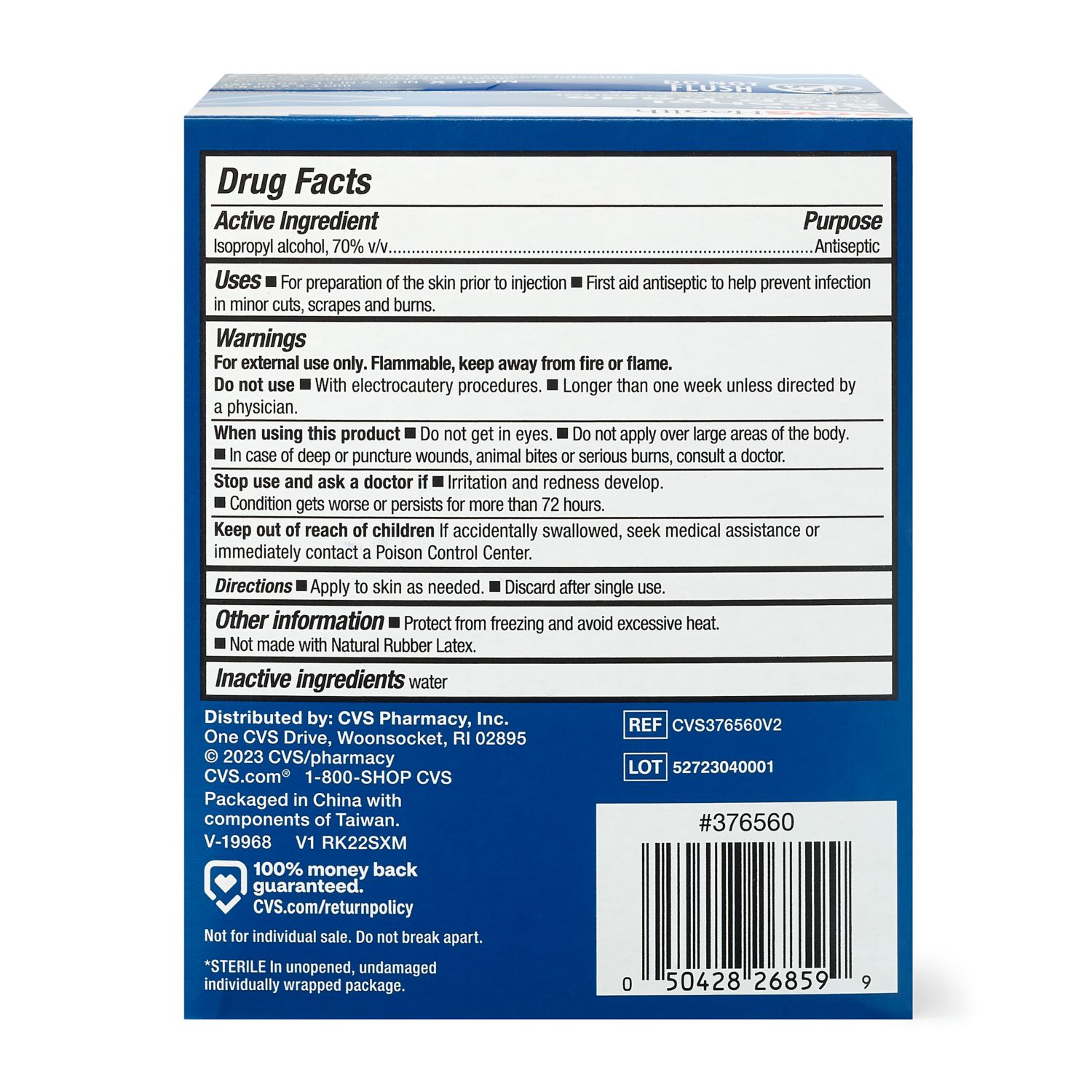 Alcohol prep pads cvs store