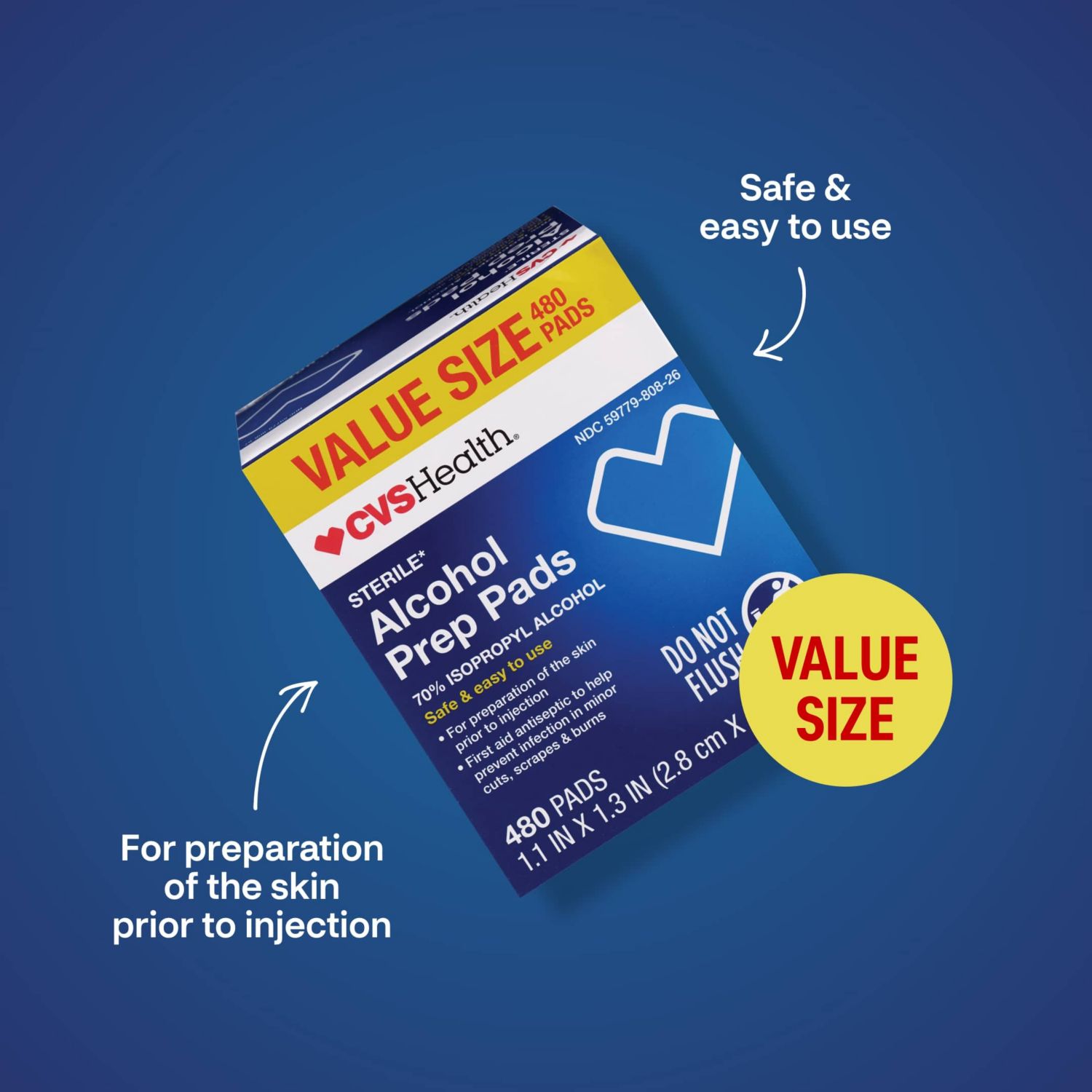 Alcohol prep pads cvs store