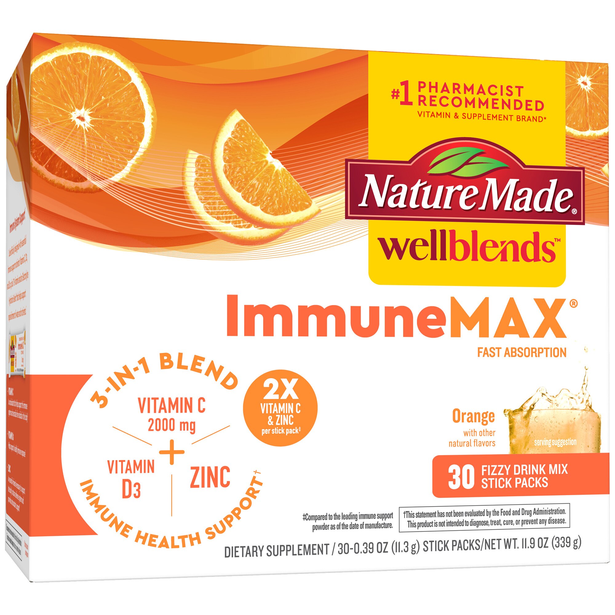Nature Made Wellblends ImmuneMAX Fizzy Drink Mix, 30 CT Nature Made Wellblends ImmuneMAX Fizzy Drink Mix, 30 CT