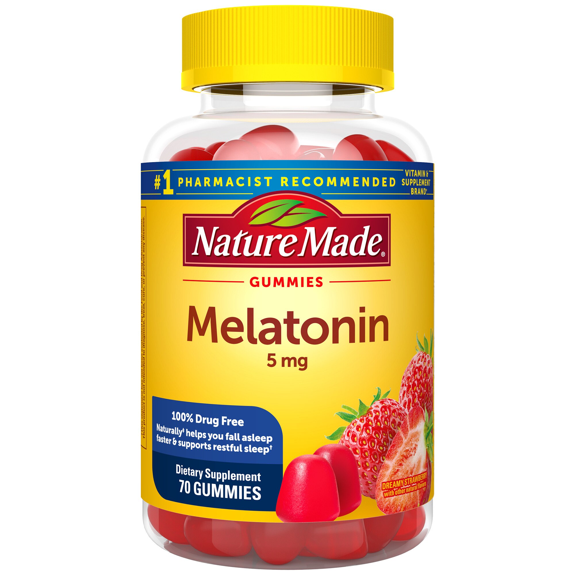 Nature Made Melatonin 5 mg Gummies, 70 CT Nature Made Melatonin 5 mg Gummies, 70 CT