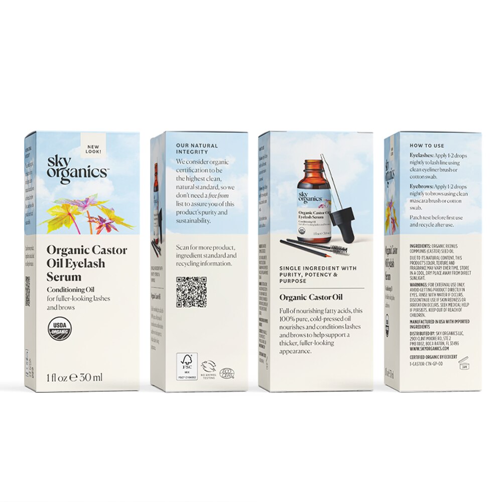 Sky Organics Organic Castor Oil Eyelash Serum 1 Oz Pick Up In Store
